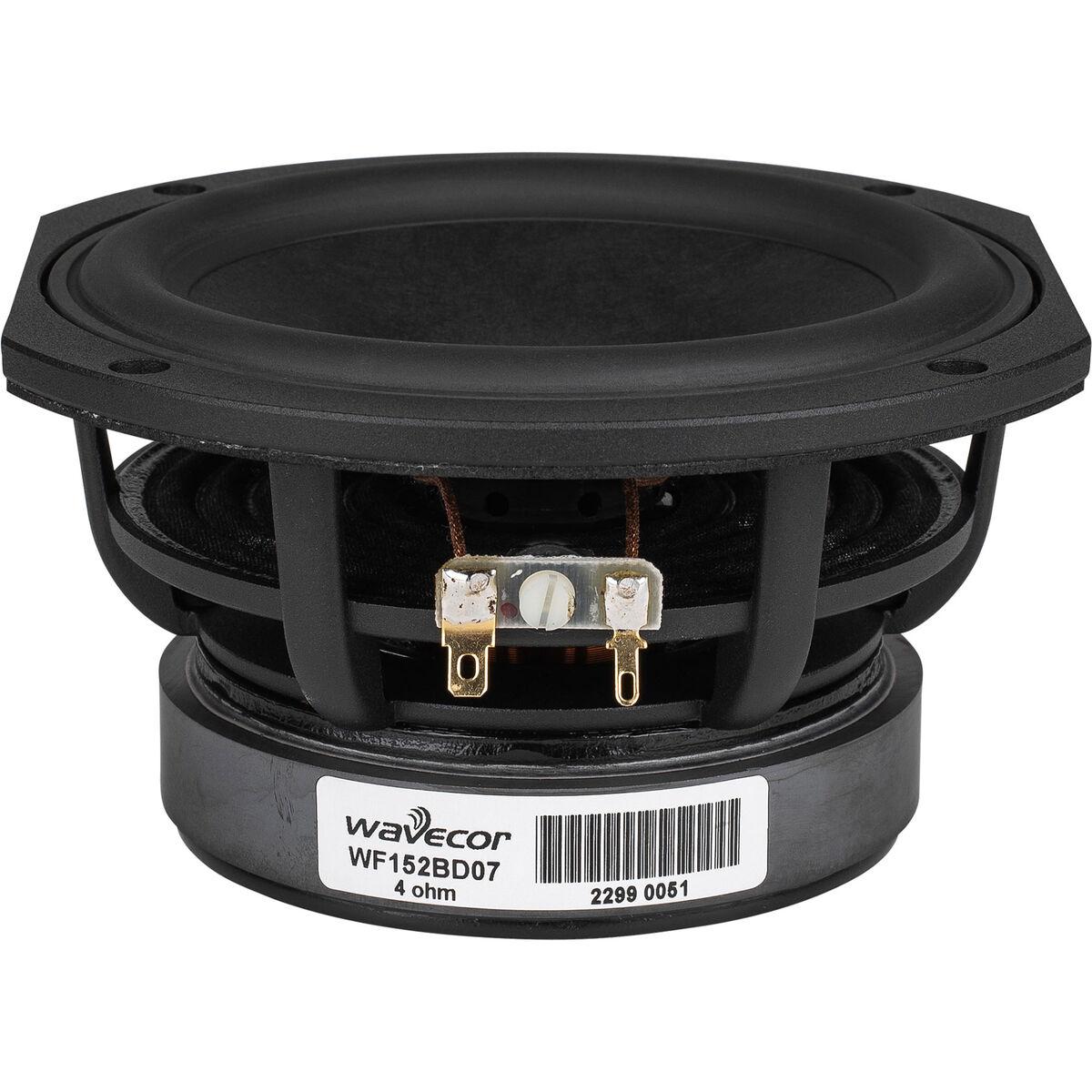 Wavecor WF152BD07 6" Balanced Drive Paper/Glass Fiber Cone Mid-Woofer with Truncated Frame 4 Ohm